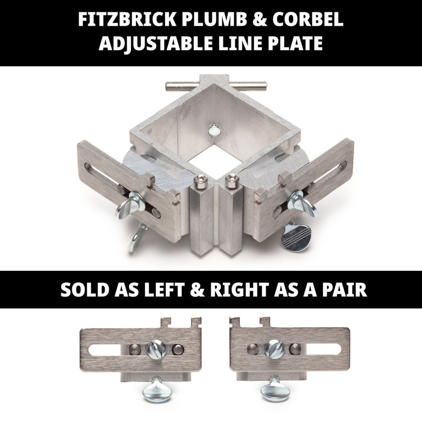 FitzBrick Plumb & Corbel Adjustable Line Plate – Brickwork Tools